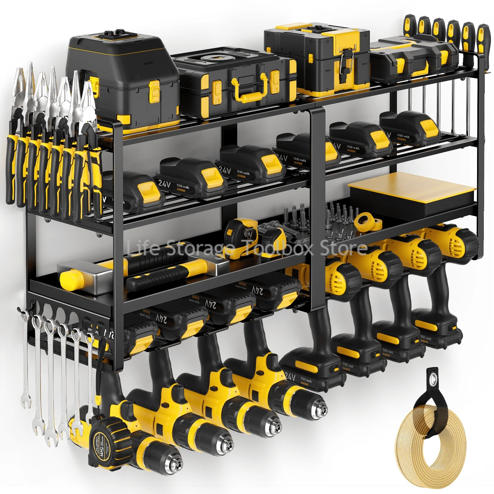 Hand-Power-Tool-Organizer-Rack-Wall-Mounted-Floating-Tool-cabinet ...