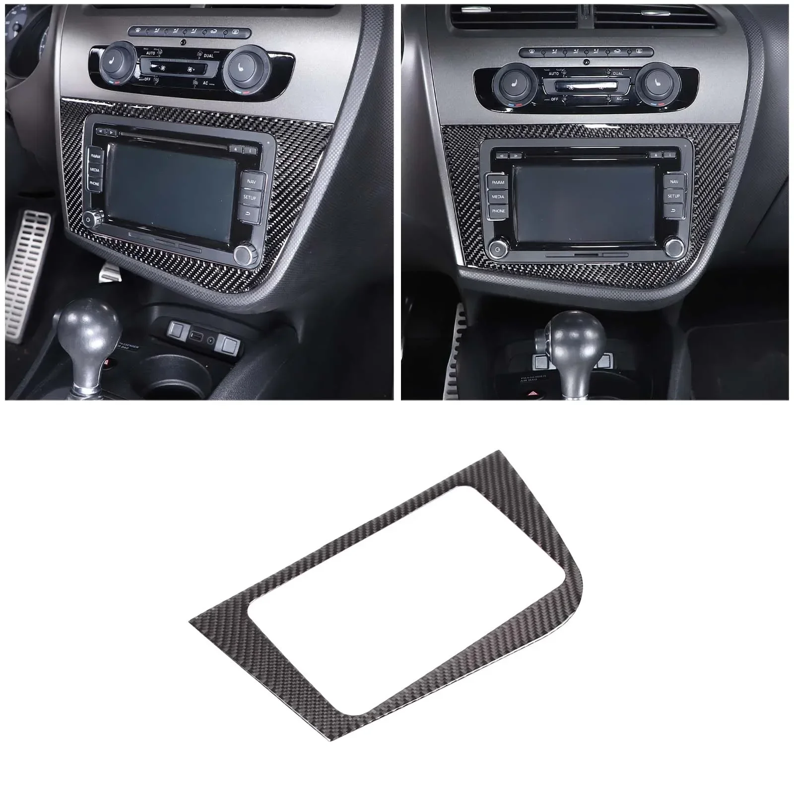 For-Seat-leon-2008-2012-soft-carbon-fiber-car-styling-car-center ...