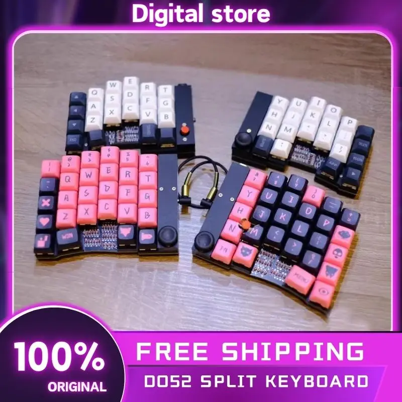 DO52-Split-Keyboard-DIY-Little-Red-Dot-50-40-Knob-Mechanical-Keyboard ...