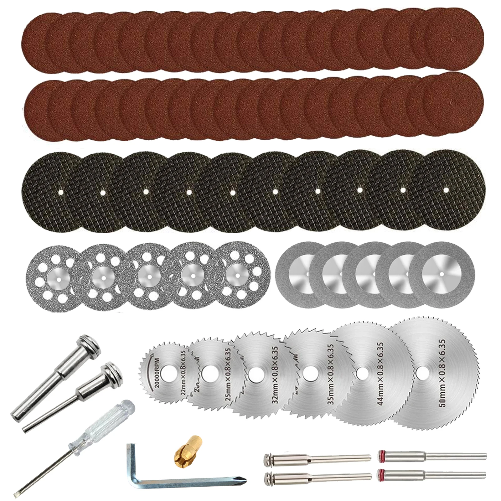 63-71pcs-Mini-Cutting-Disc-Kit-HSS-Circular-Saw-Blade-Diamond ...