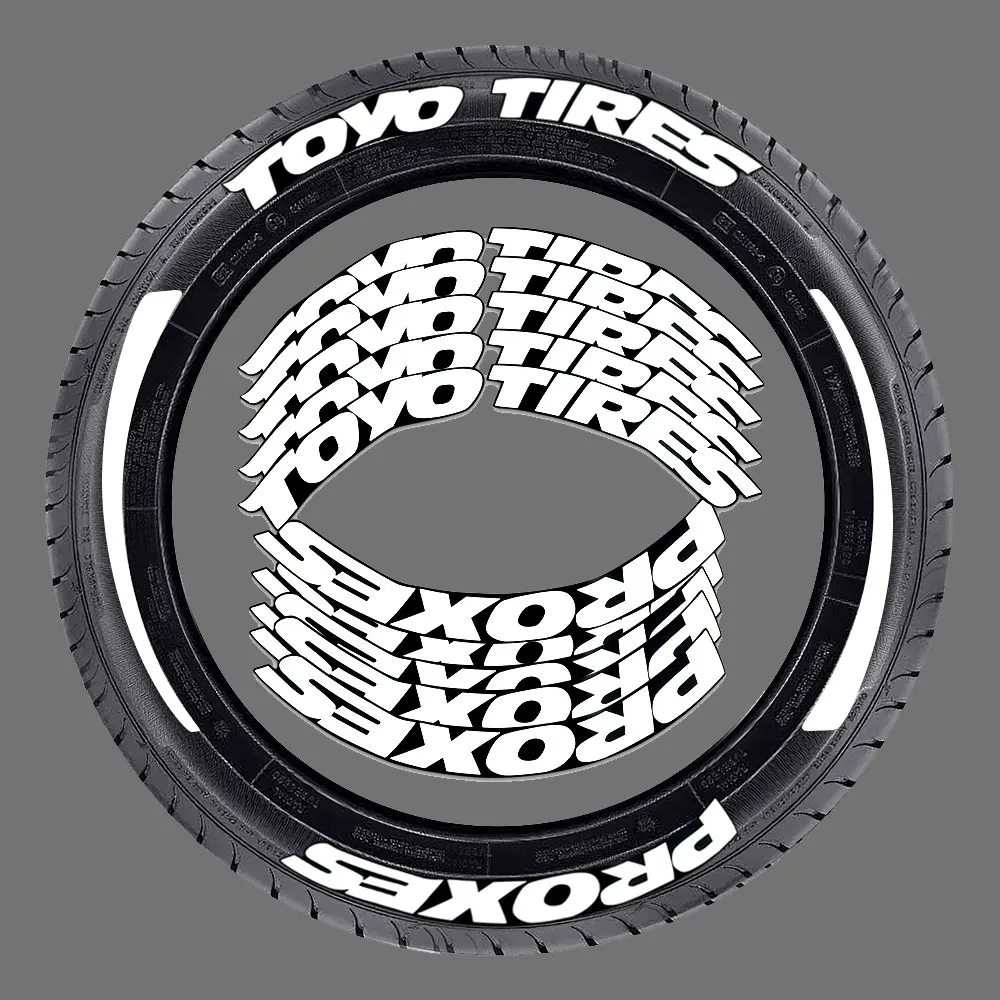 TOYO TIRES PROXES Universal 3D Auto Waterproof Tire Sticker Car Wheel ...
