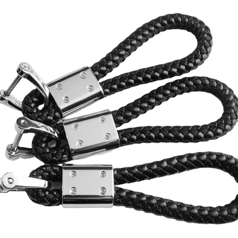 Car logo Keychain With Car Logo Metal Keychain Nylon Braided Rope Key ...