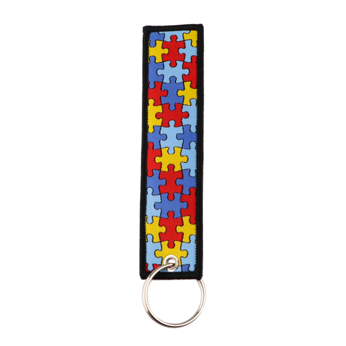 Autism-Awareness-puzzle-Key-Tag-Embroidered-Keychain-Key-Fobs-for ...