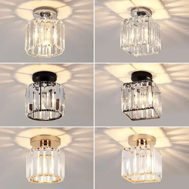 Nordic-Simple-Led-Ceiling-Lights-Crystal-Lampshade-Round-Square-Unique ...