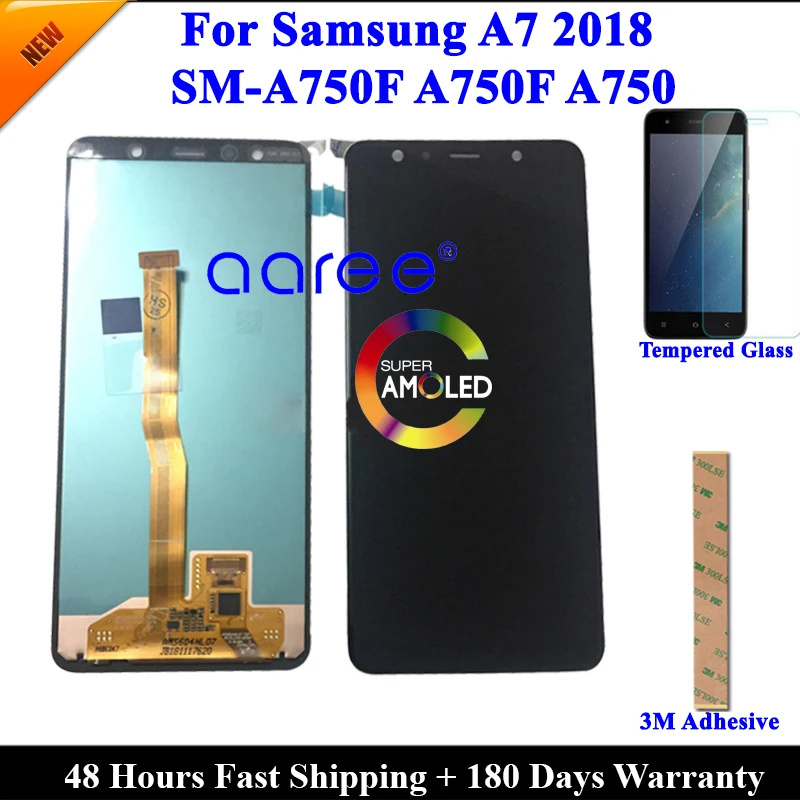 Super-AMOMLED-Original-LCD-For-Samsung-A7-2018-A750-LCD-A750-lcd-For ...