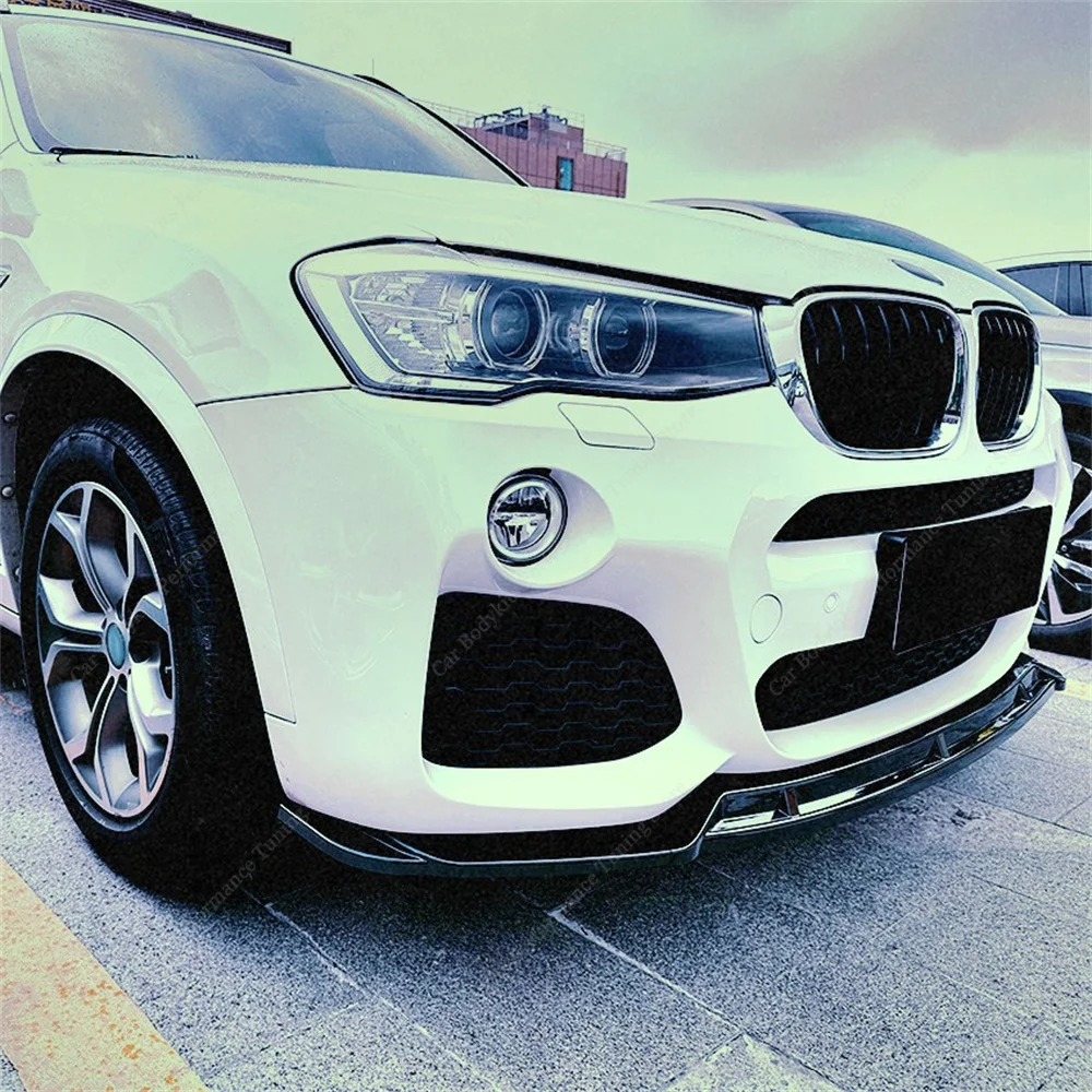 For-BMW-X3-F25-X4-F26-3Pcs-Front-Bumper-Lip-Splitter-Spoiler-X3-X4-20i ...