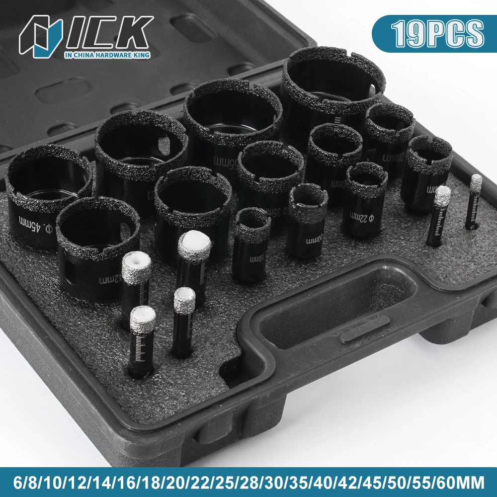 19Pcs 6 60Mm Diamond Coated Boren Set Hole Saw Kit Handgereedschap Voor ...