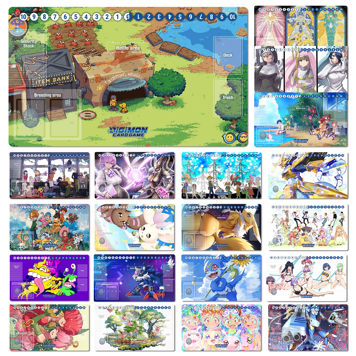 Digimon-Playmat-Sistermon-Angewomon-Renamon-Numemon-DTCG-CCG-Mat-Board ...