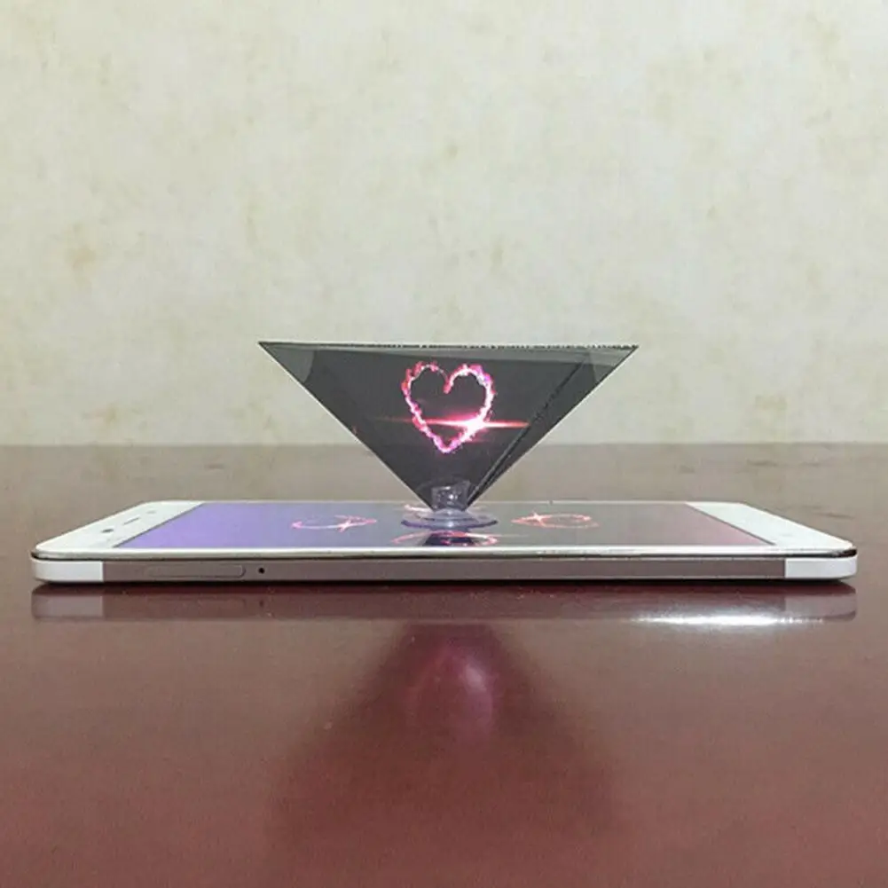 3D-Holographic-Mobile-Phone-Projector-Pyramid-Phone-Type-Tablet-Display ...