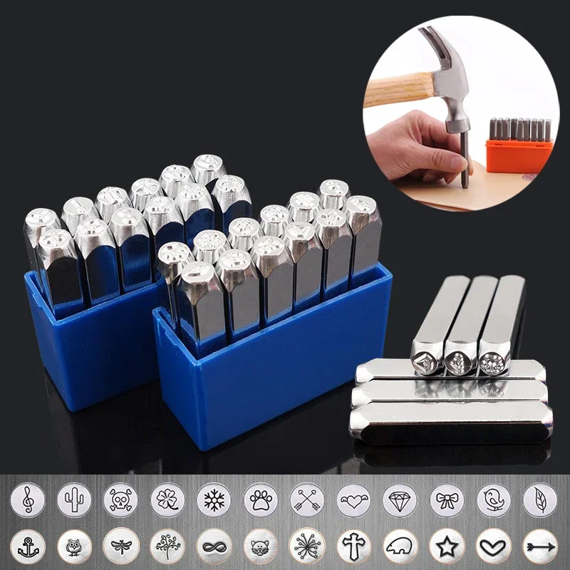 Leather-Embossing-Stamping-Set-Metal-Pattern-Embossing-Punch-Seal-Paper ...