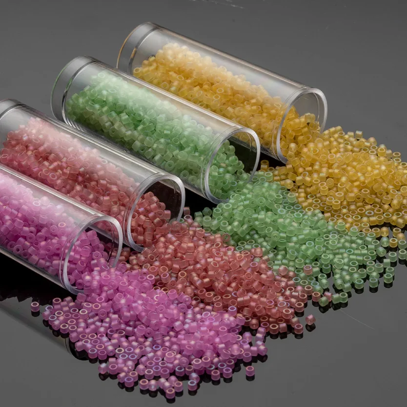 2.0MM Frosted AB Japanese Glass Seed Beads For Loom Beading Waterproof ...