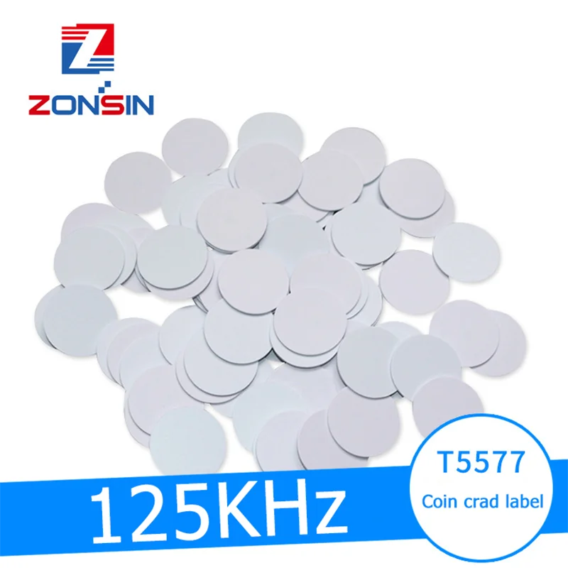 100pcs-125-Khz-RFID-ID-Sticker-Writable-Coin-Cards-Label-EM4305-T5577 ...