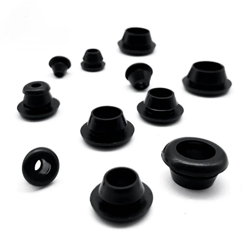 Black-3mm-50mm-Rubber-Snap-on-Grommet-Hole-Plugs-End-Caps-Bung-Wire ...