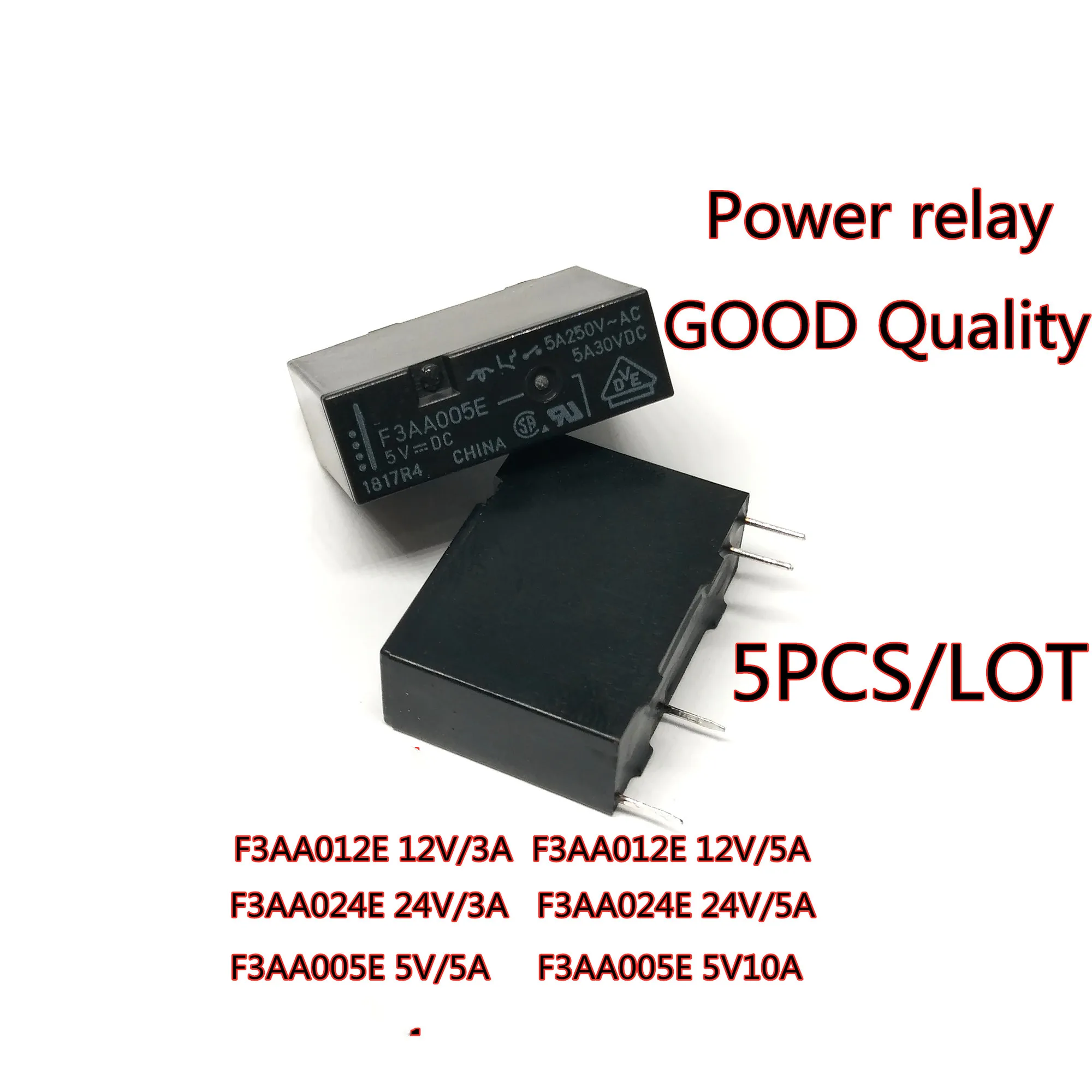 5PCS/LOT F3AA024E Relay F3AA012E F3AA005E Normally Open 4P 3A/5A/10A ...