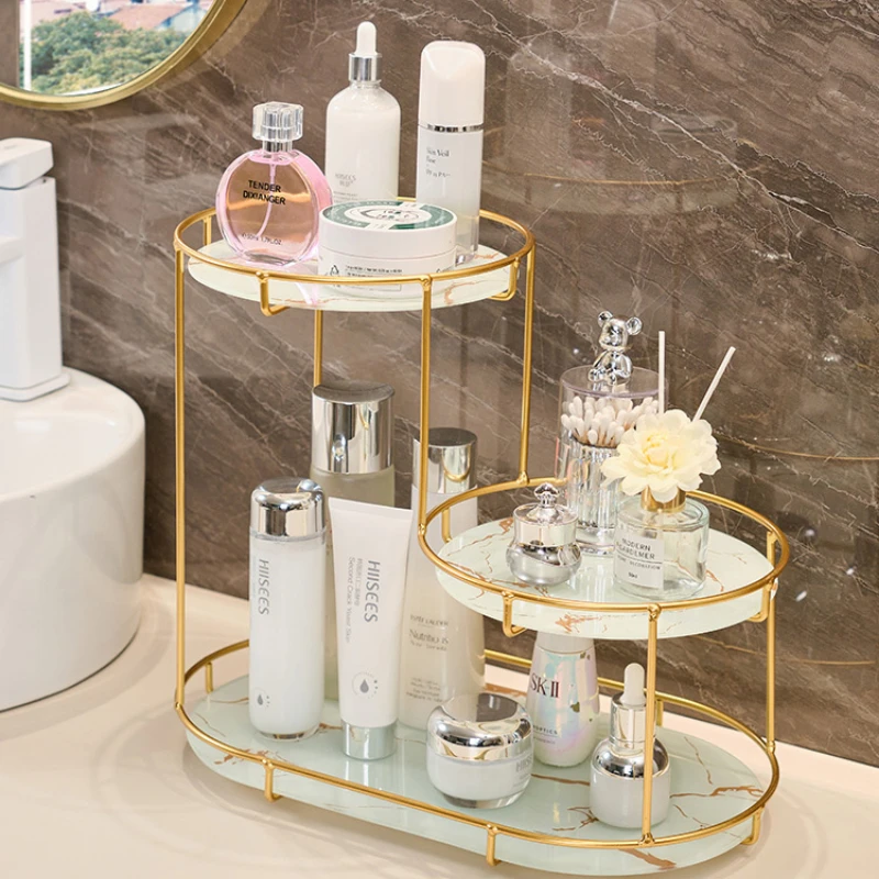 Light-Luxury-Bathroom-Shelves-Multilayer-Cosmetics-Iron-Metal-Storage ...