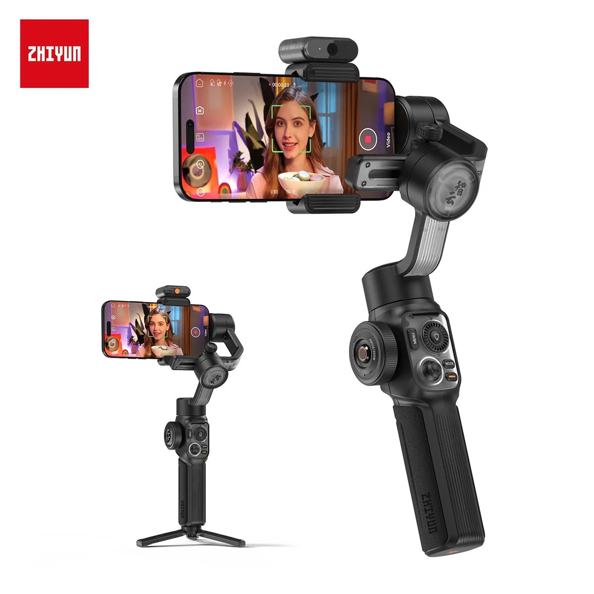 ZHIYUN-Smooth-5S-AI-Smartphone-Gimbal-Stabilizer-3-Axis-Mobile-Gimbal ...