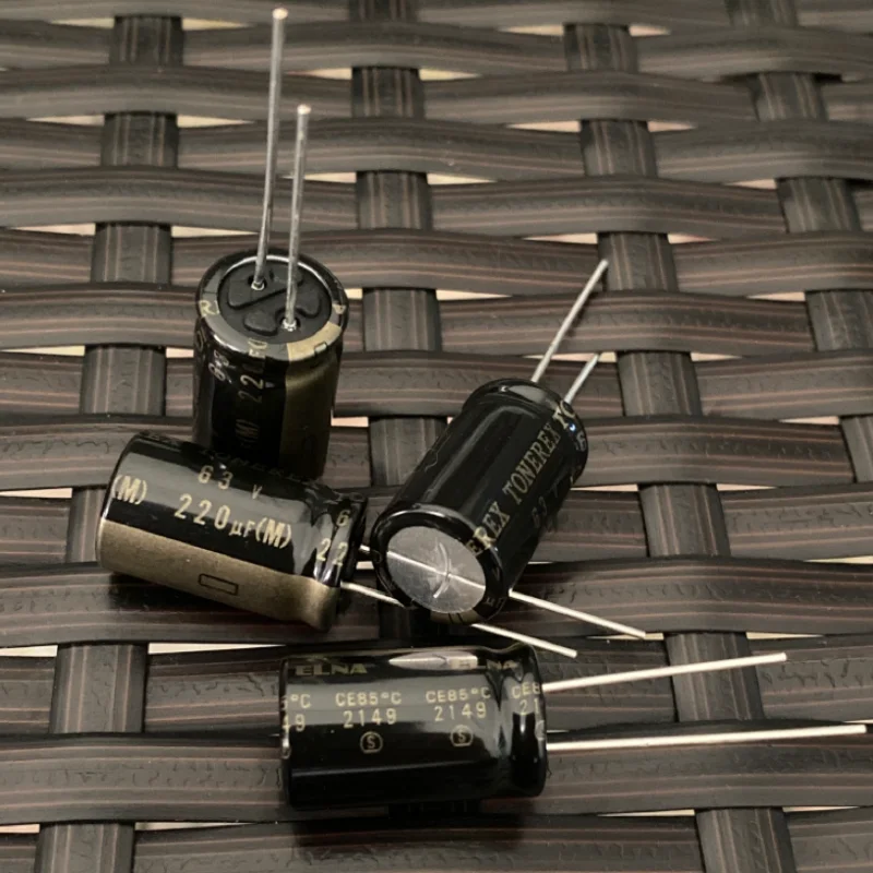 5PCS-220UF-63V-ELNA-Capacitor-63V-220UF-12-5X20MM-Tuner-TONEREX-Copper ...
