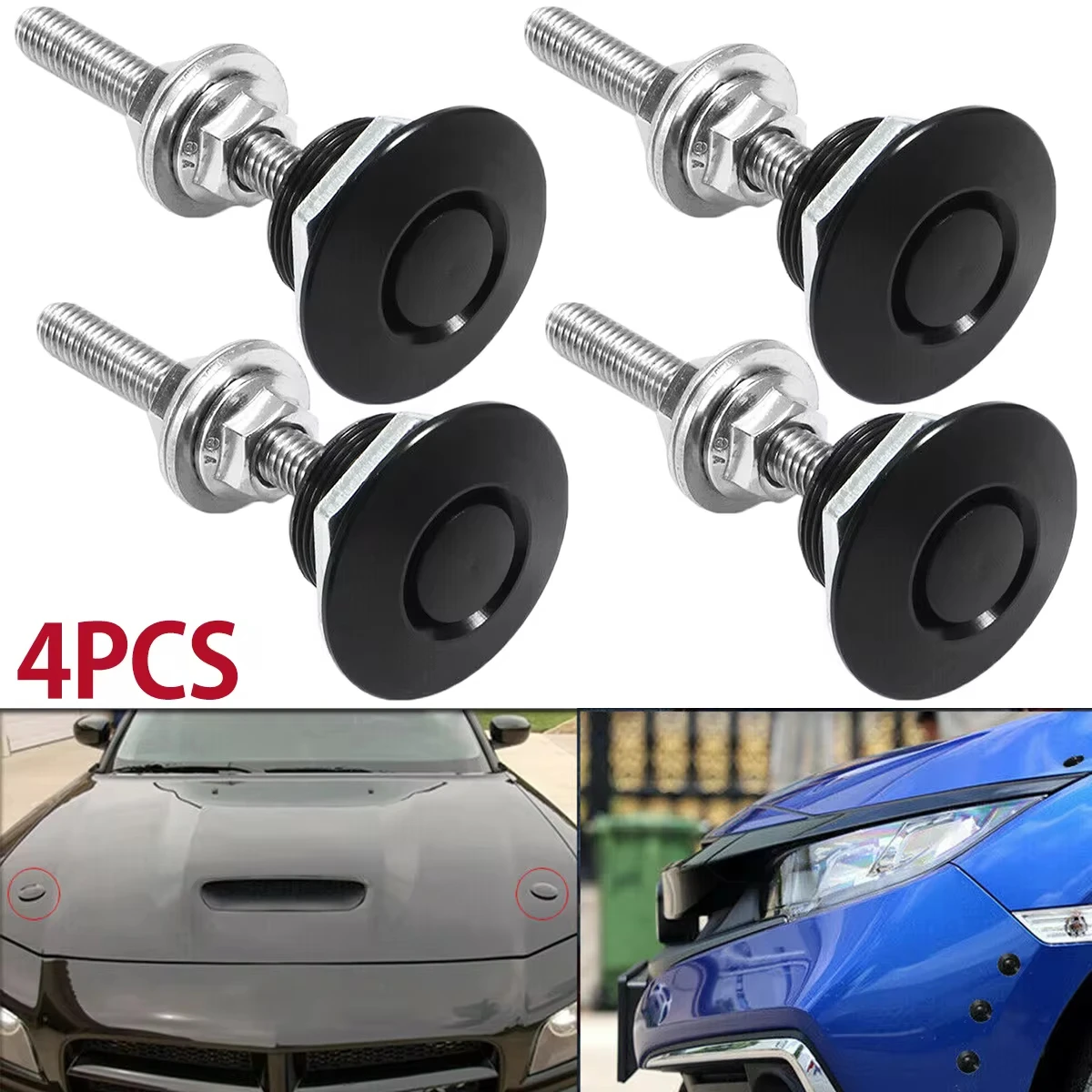 4Pcs Quick Latch Hood Pins Lock 1.2 inch/30MM Universal Quick Release ...