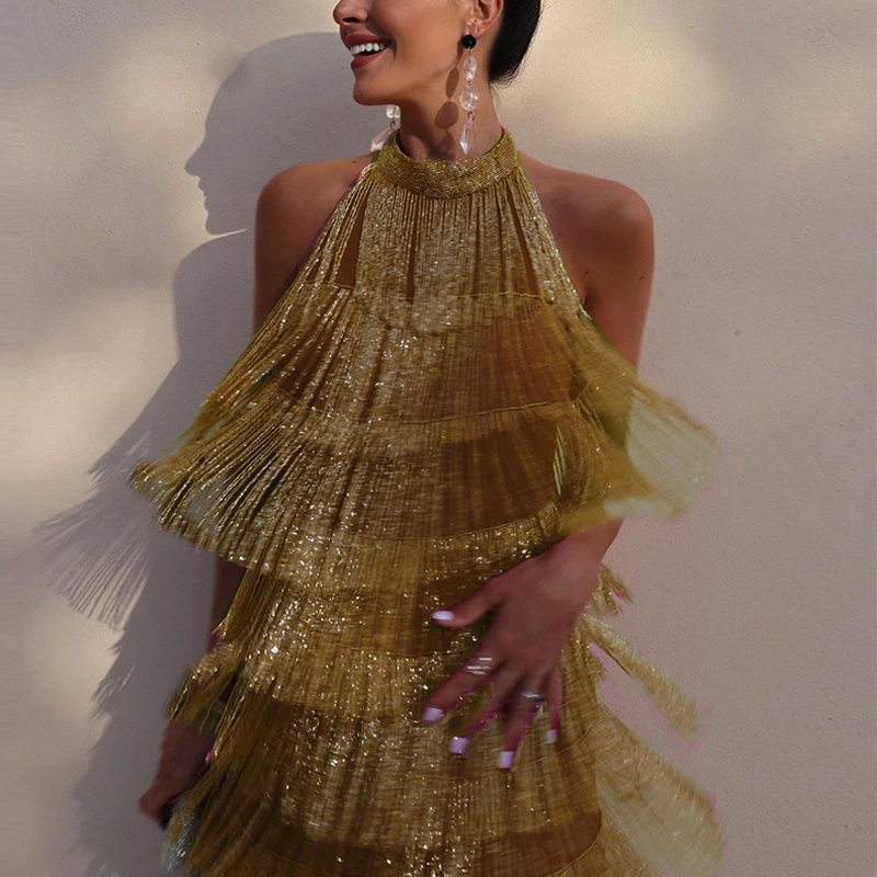 Glitter-Sequin-Shiny-Evening-Dress-Sexy-Tassels-Halter-Bodycon-Party ...