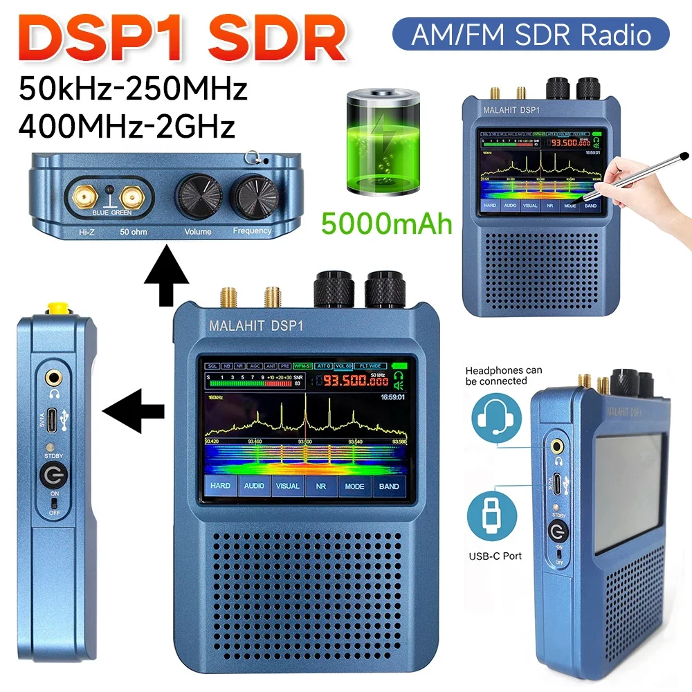 DSP1-SDR-Malachite-Radio-Receiver-50kHz-250MHz-400MHz-2GHz-Digital ...