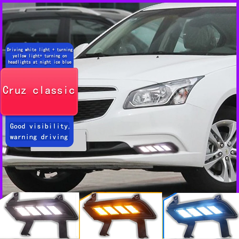 1-Set-LED-Daytime-Running-Light-LED-DRL-For-Chevrolet-Cruze-Classic ...