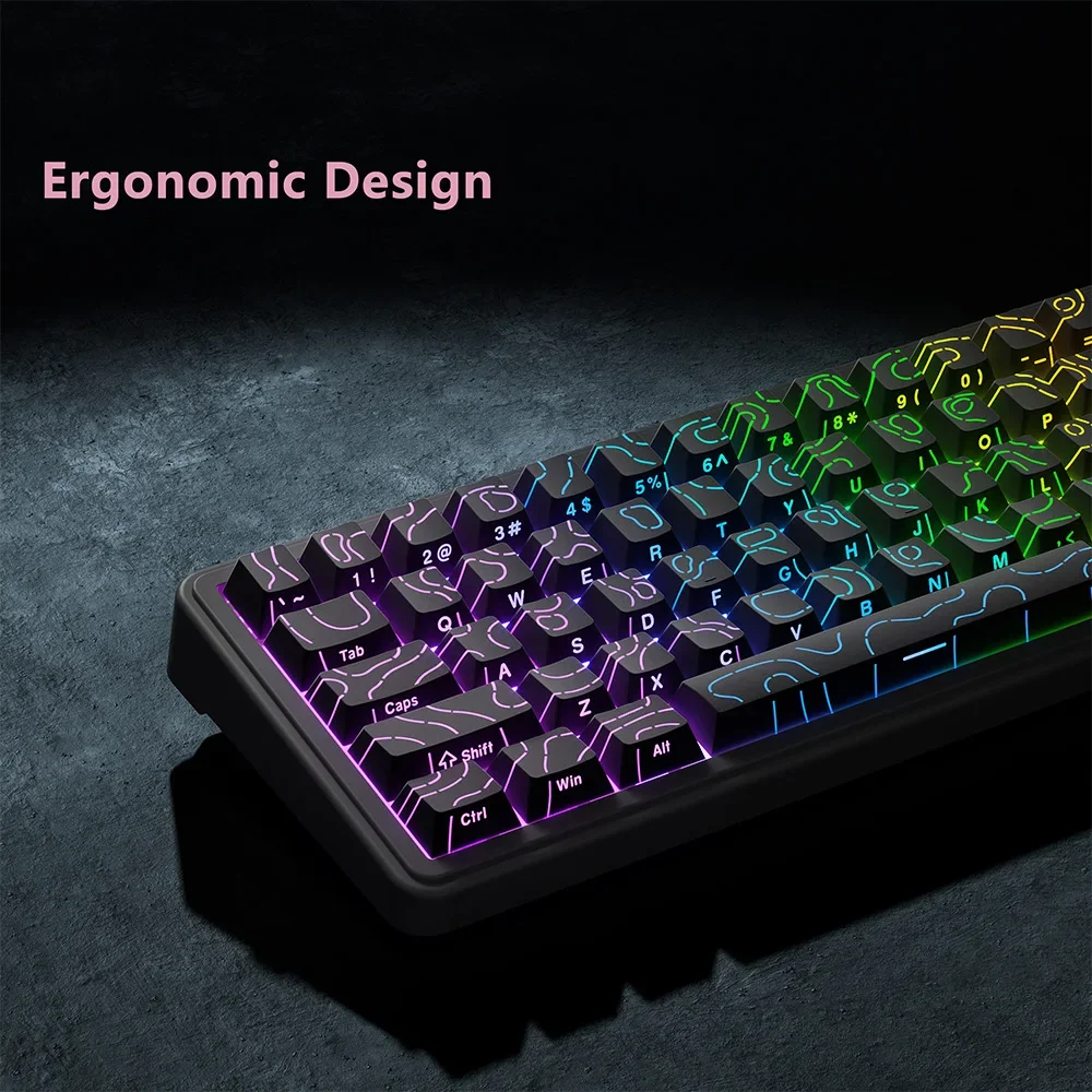 Keycaps Contour Lines Shine Through PBT Cherry Profile Side Print ...