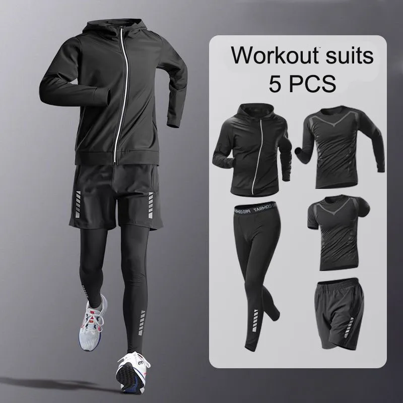 5pcs-Men-s-Compression-Sportswear-Suit-GYM-Tight-Sports-Yoga-Sets ...
