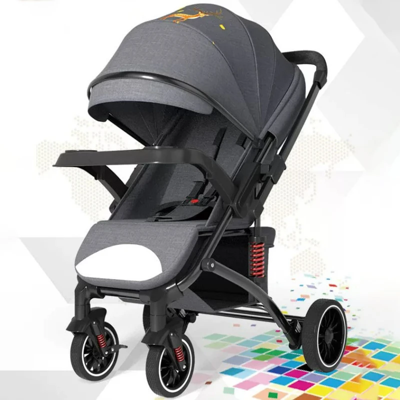 Baby-Cart-Sit-and-Lie-Lightweight-Foldable-Two-way-Baby-Stroller-Shock ...