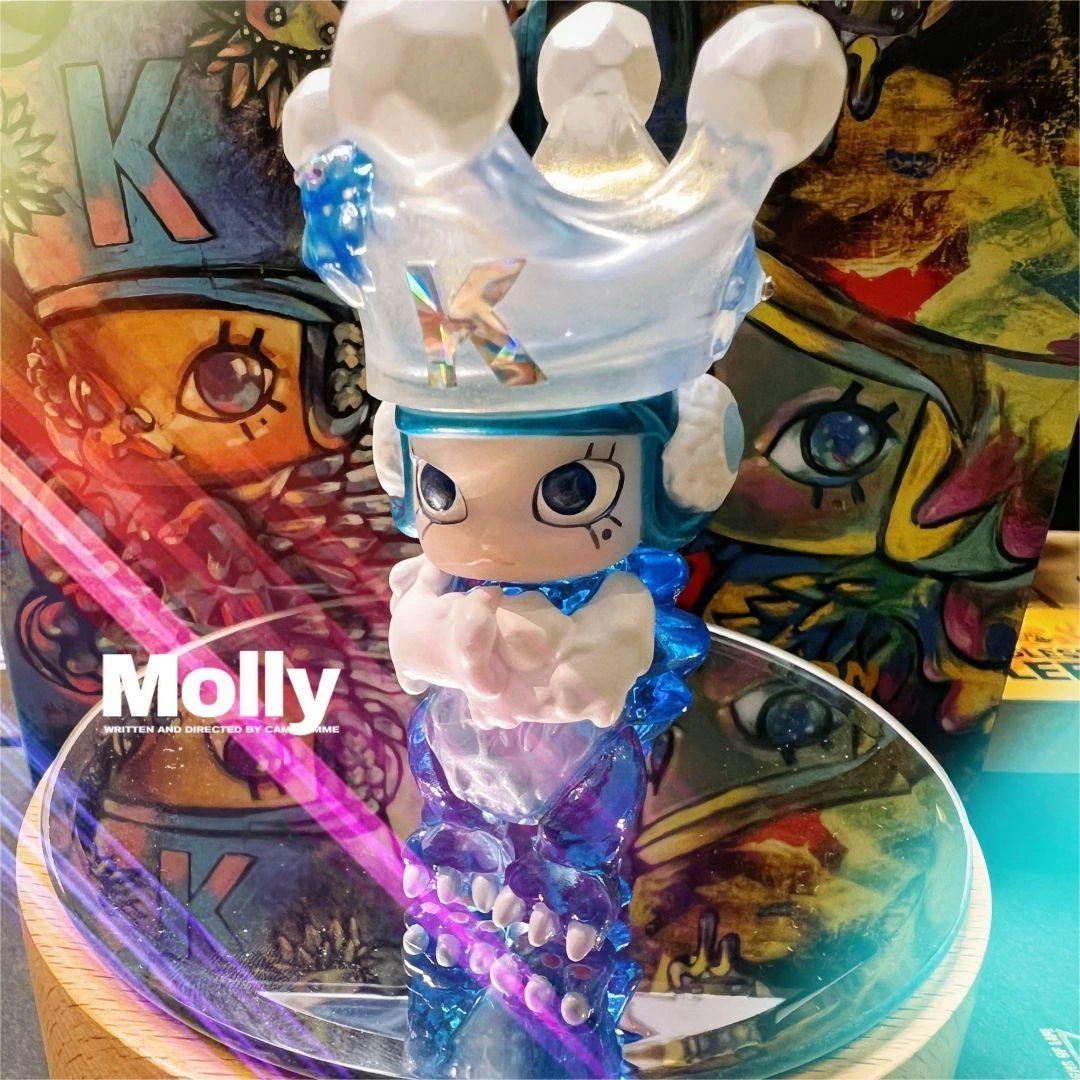 Erosion Molly Fashion Trend Toys Blue Gold Mini Doll Desktop Decoration ...