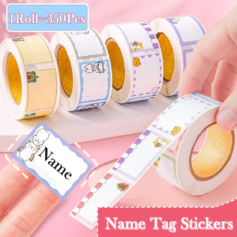 350pcs Name sticker color label kawaii sticker handwritten self ...
