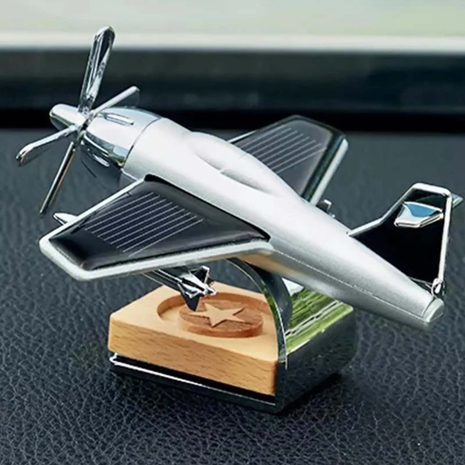 Solar Car Aromatherapy Diffuser Dashboard Rotating Airplane ...
