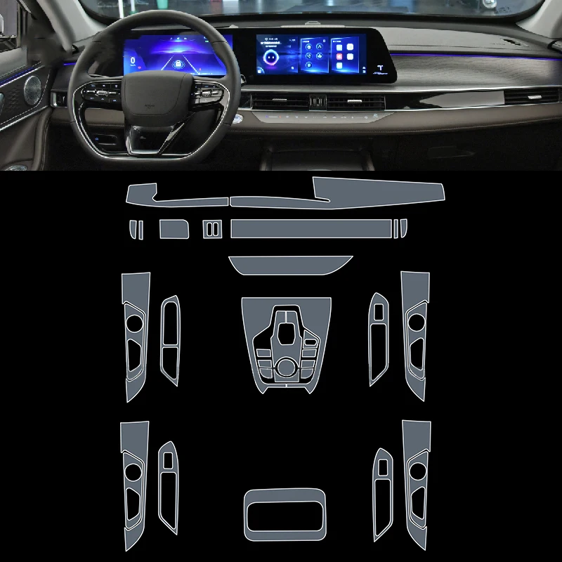Car-Center-Console-Interior-Film-Protective-Sticker-Protect-for-Chery ...
