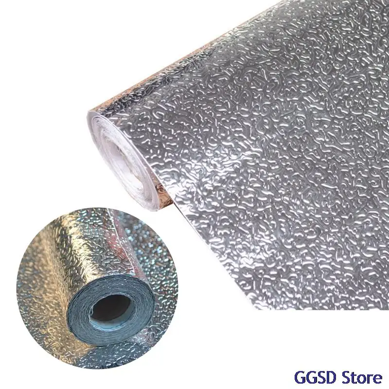 DIY Aluminum Foil Oil proof Stickers for Kitchen Stove Cabinet Self ...