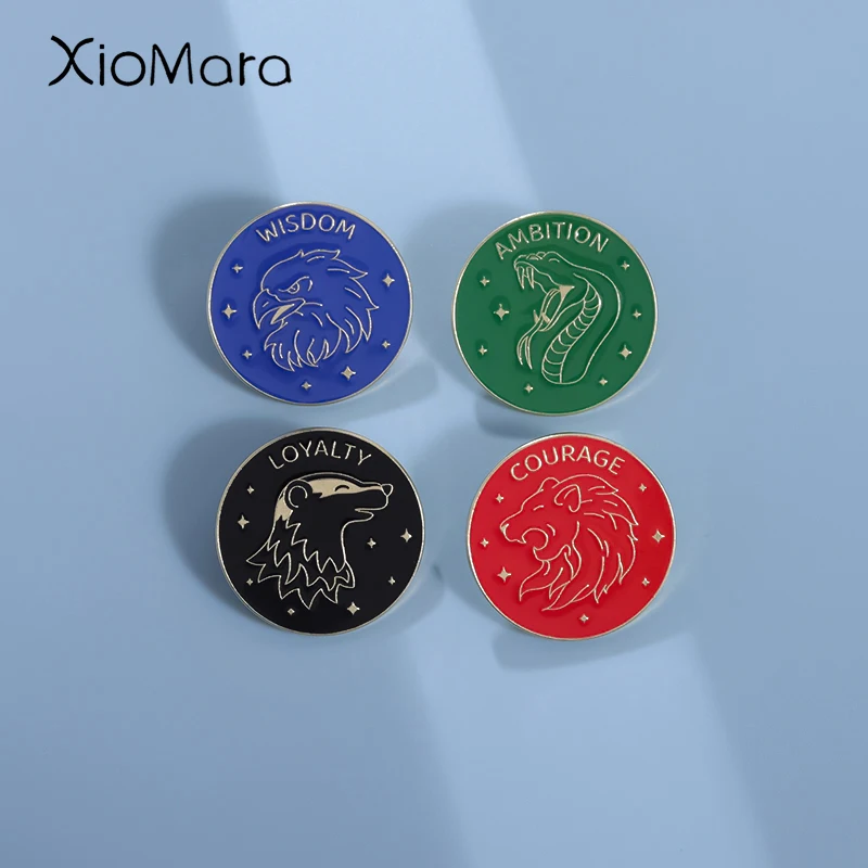 Magic-School-Enamel-Pins-Custom-Courage-Loyalty-Wisdom-Ambition ...
