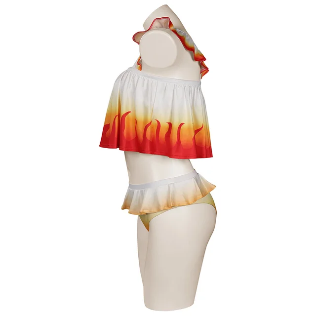 Demon Slayer Kyojuro Rengoku Cosplay Costume Swimsuit - AllCosplay.com
