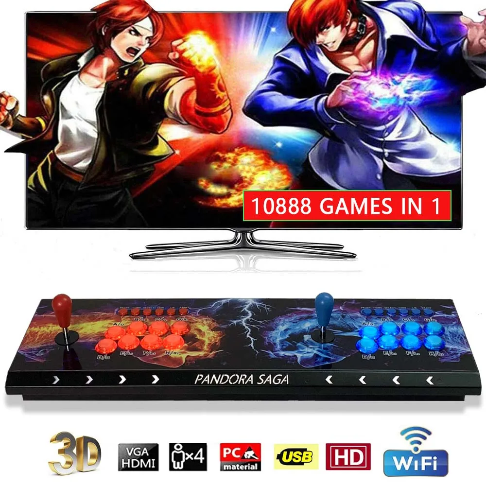 10888-in-1-Multiplayer-Game-Console-3D-WIFI-Pandora-Saga-Box-EX2-Retro ...