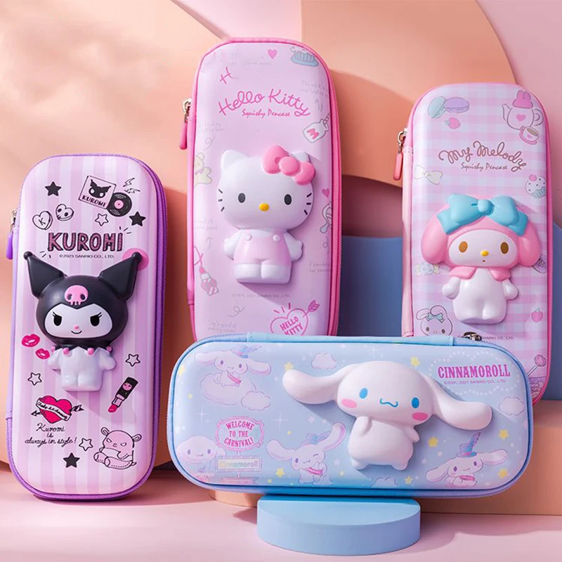 Sanrio-estuches-de-l-pices-de-descompresi-n-Kawaii-HelloKitty-Cinnamoroll-Melody-Purin-dog ...