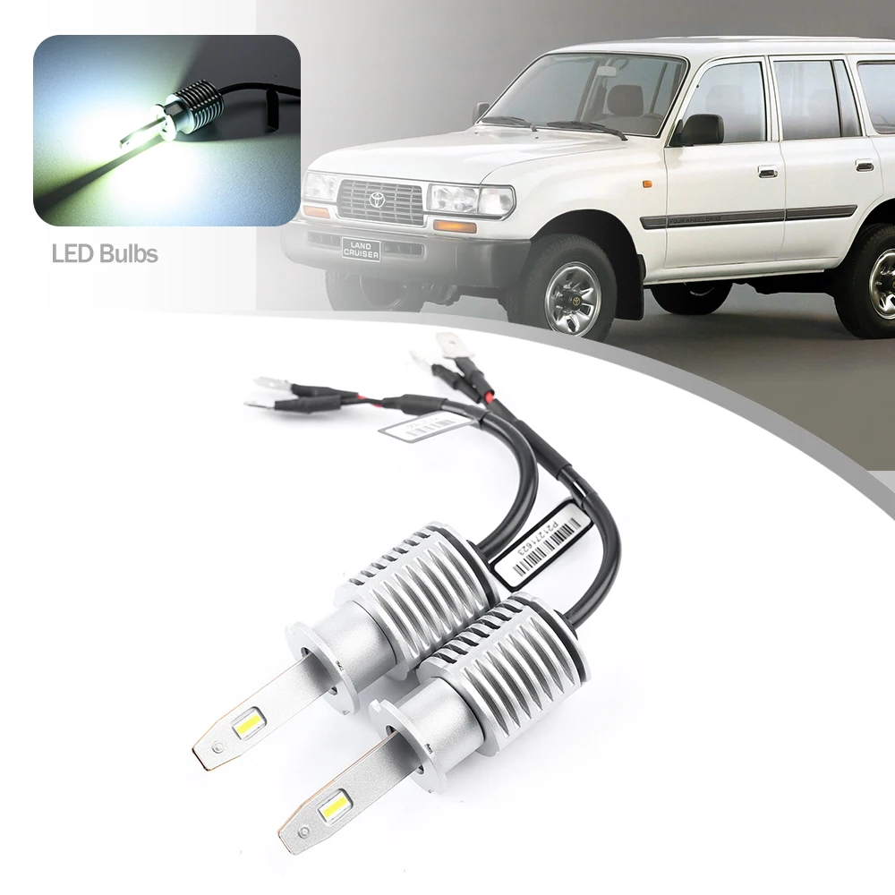 2Pcs Led Headlight Lamp Bulb Low Beam White Fog Lamps H3 H3C 453 P22S ...