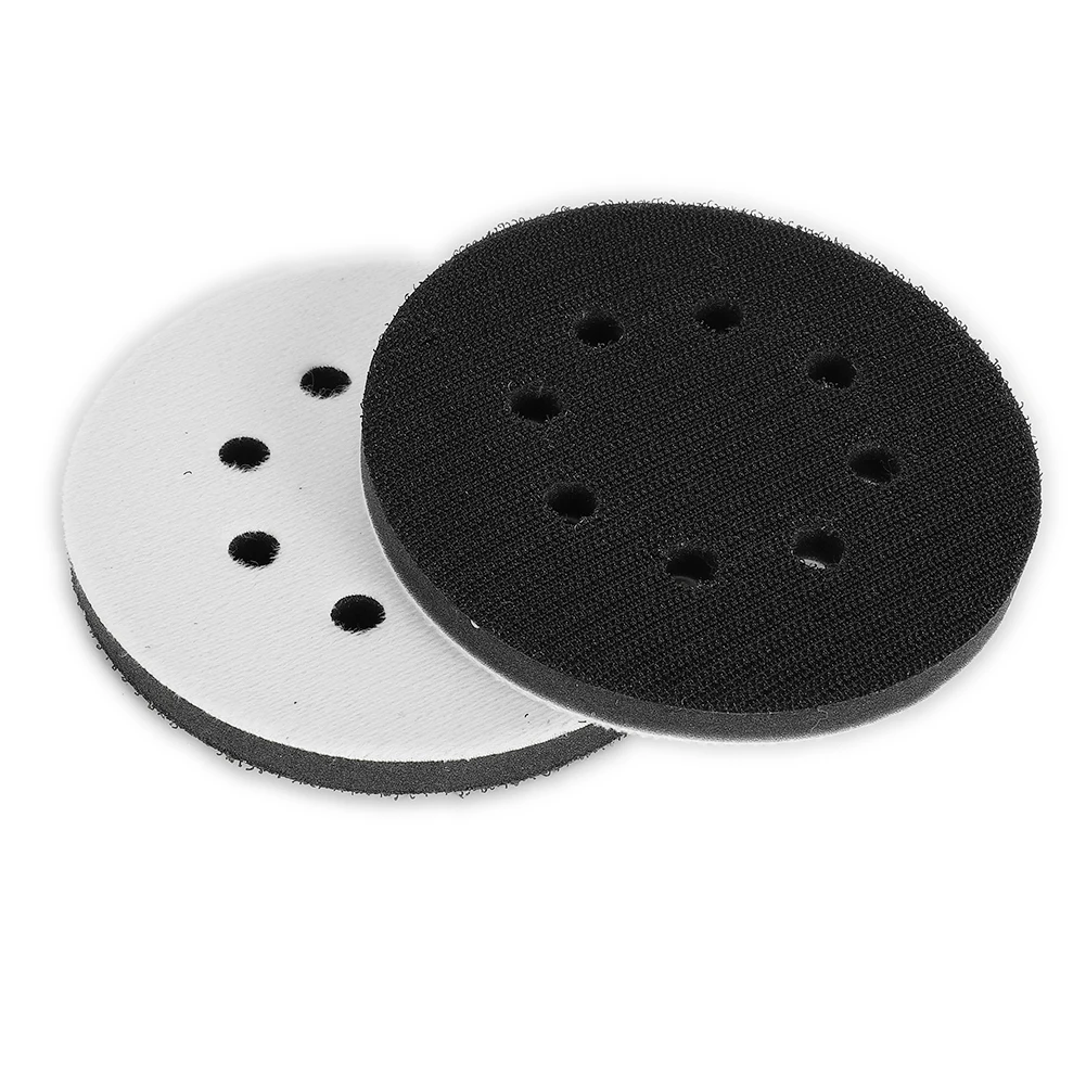 2Pcs-5Inch-125mm-8-Holes-Soft-Sponge-Interface-Pad-Hook-Loop-Sanding ...