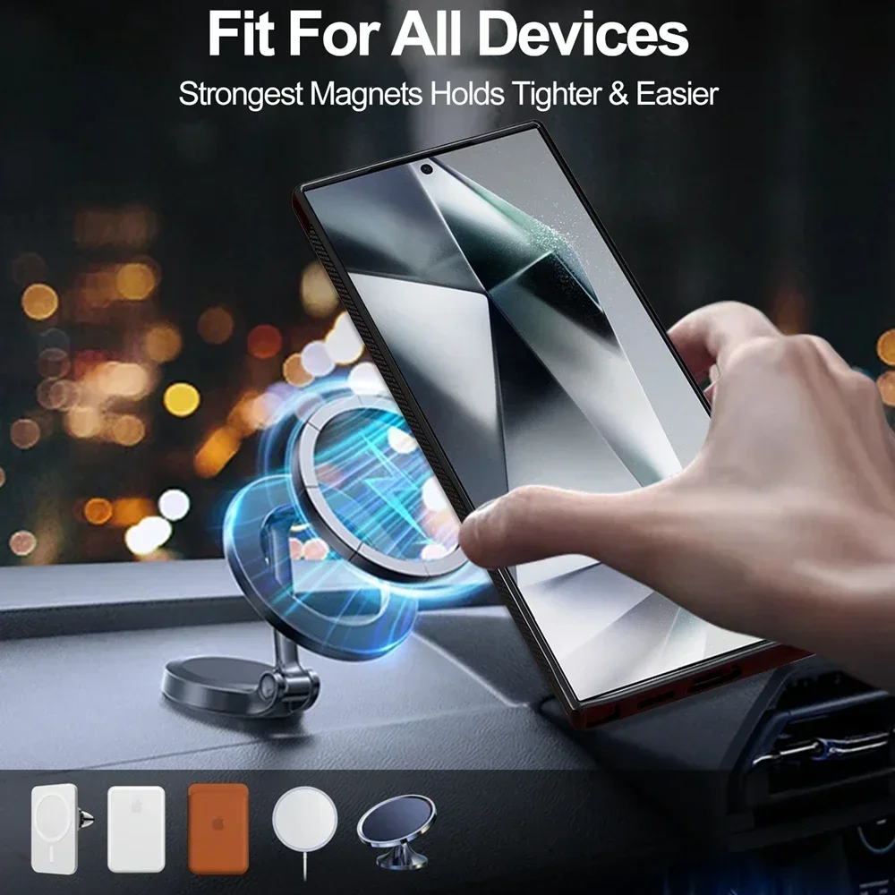 Magnetic Flip Leather Wallet Phone Case with Magsafe Compatibility for ...