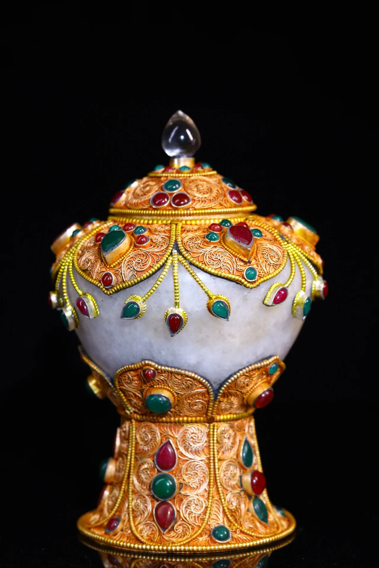 7-Tibetan-Temple-Collection-Old-Natural-Crystal-Mosaic-Gem-Floral ...