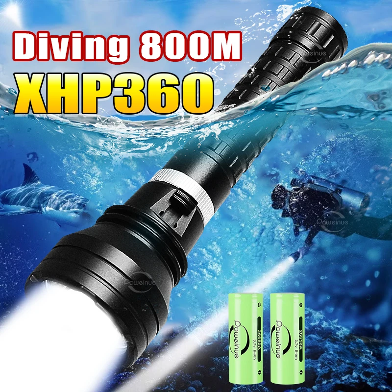 10000LM-Powerful-XHP360-Diving-Flashlight-IPX8-Underwater-Lamp ...