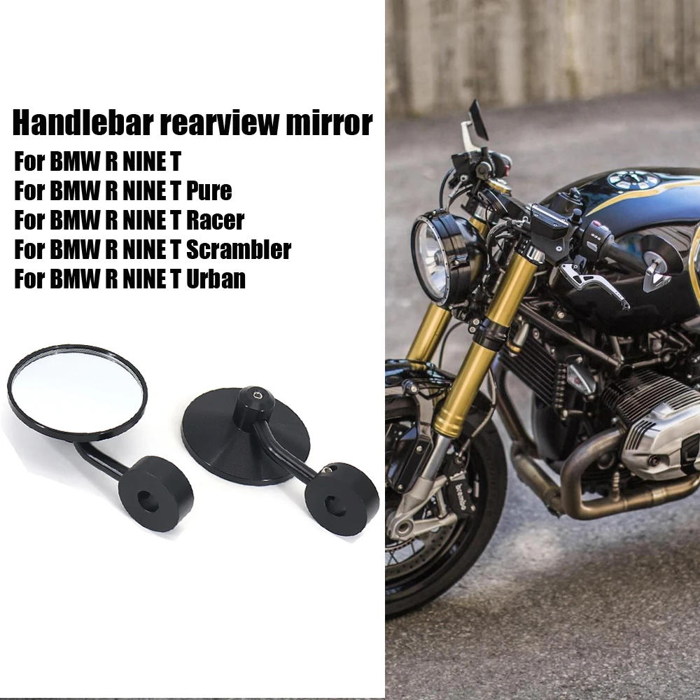 Motorcycle Mirror Aluminum Handle Bar End Rearview Side Mirrors ...
