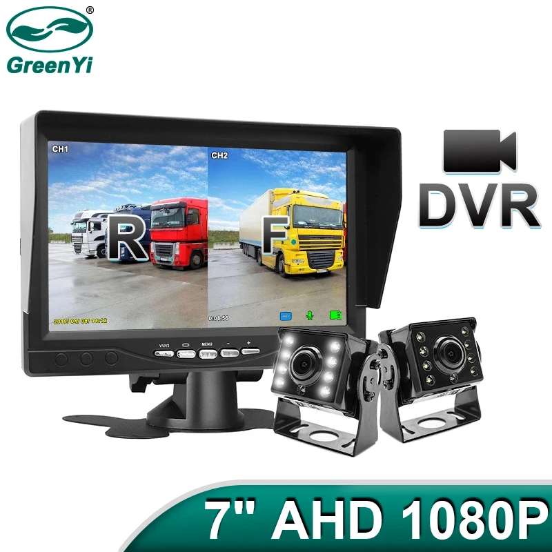 GreenYi-1920-1080-Recording-DVR-2-Truck-Backup-Camera-AHD-Night-Vision ...