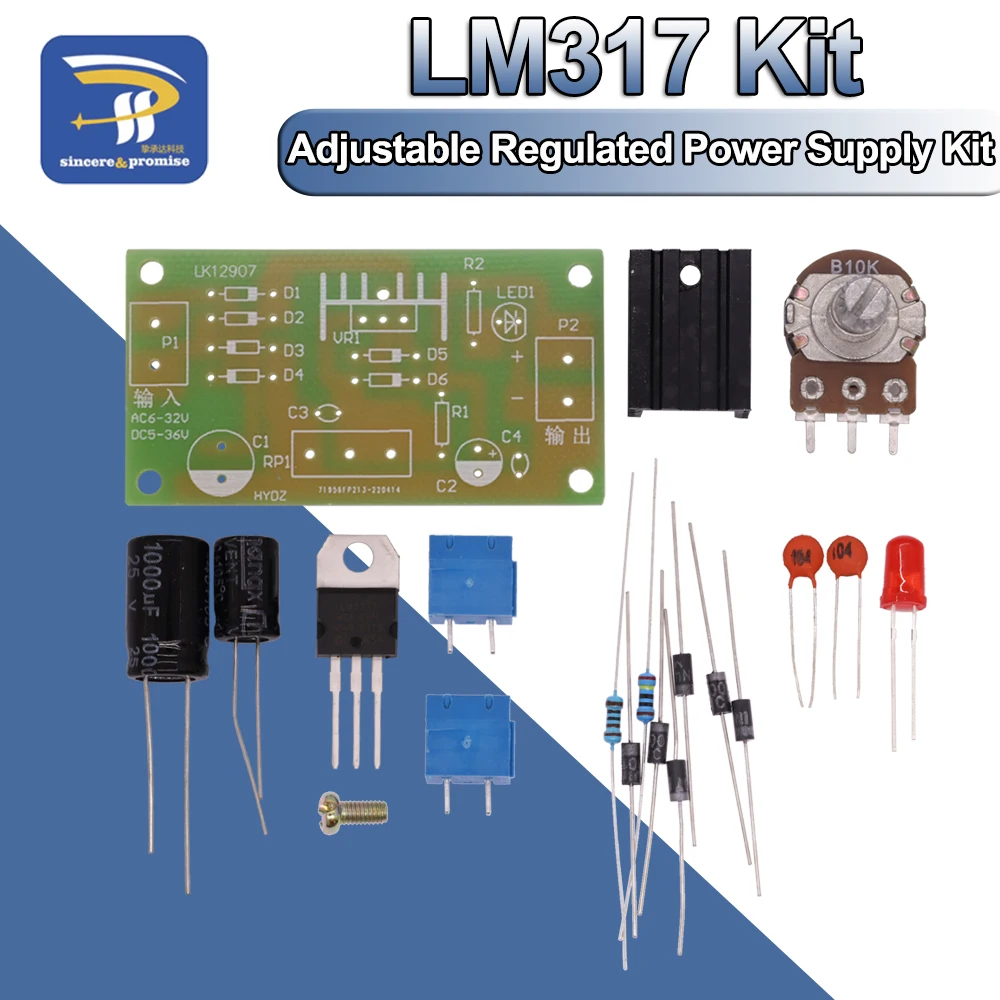 LM317-Adjustable-Regulated-Power-Supply-Kit-Continuous-Adjustable-DC ...