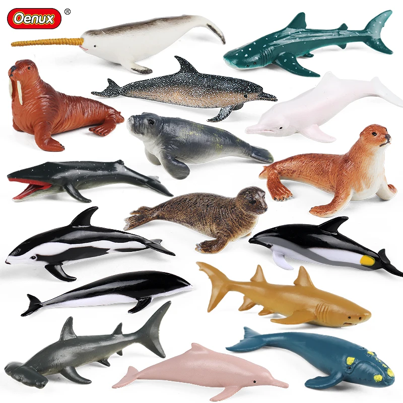 Oenux-Small-Sea-Life-Animals-Dolphin-Rays-Whale-Shark-Model-Action ...