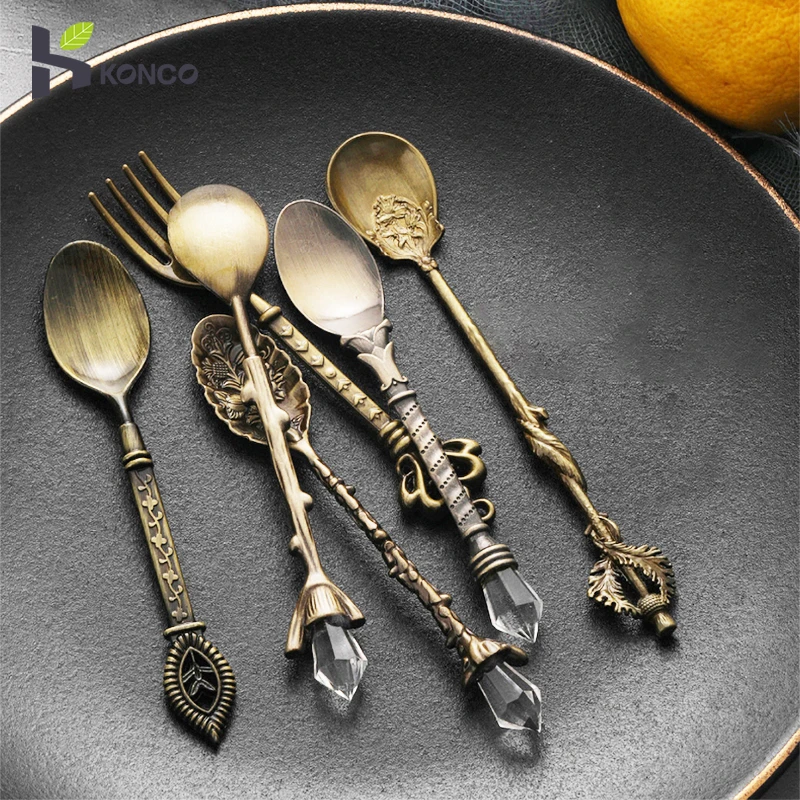 Cutlery Tea Spoons Set | Royal Vintage Cutlery | Vintage Dessert Fork ...