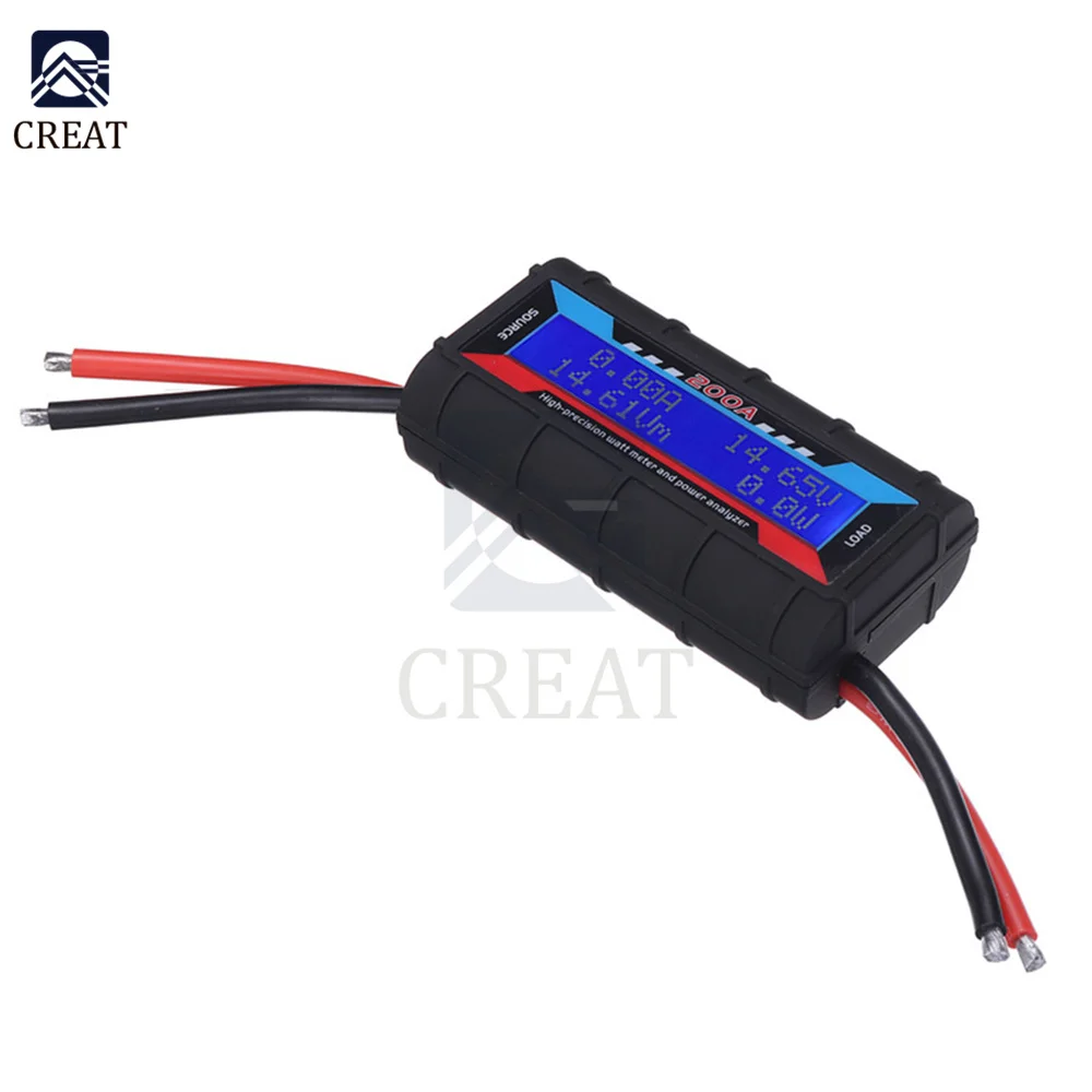 200a Voltmeter Ammeter Rc Car Battery Tester Voltage Power Energy ...