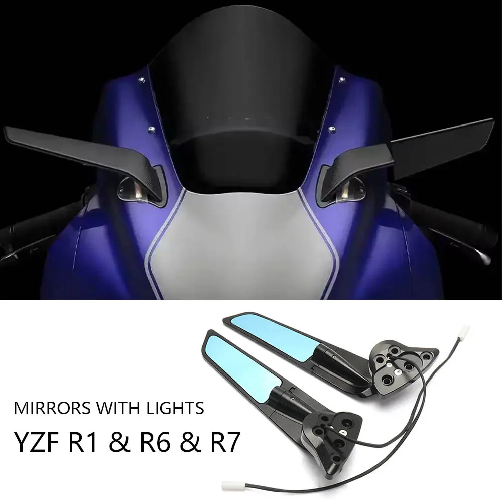 For YAMAHA YZF R7 2021-2025 YZF R6 17-20 YZF R1 15-19 Motorcycle Mirror ...