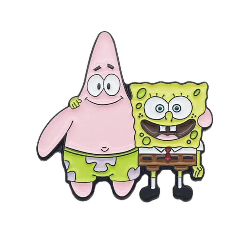 Spongebob Patrick Star Funny Animation Enamel Pins Good Friend Cartoon ...